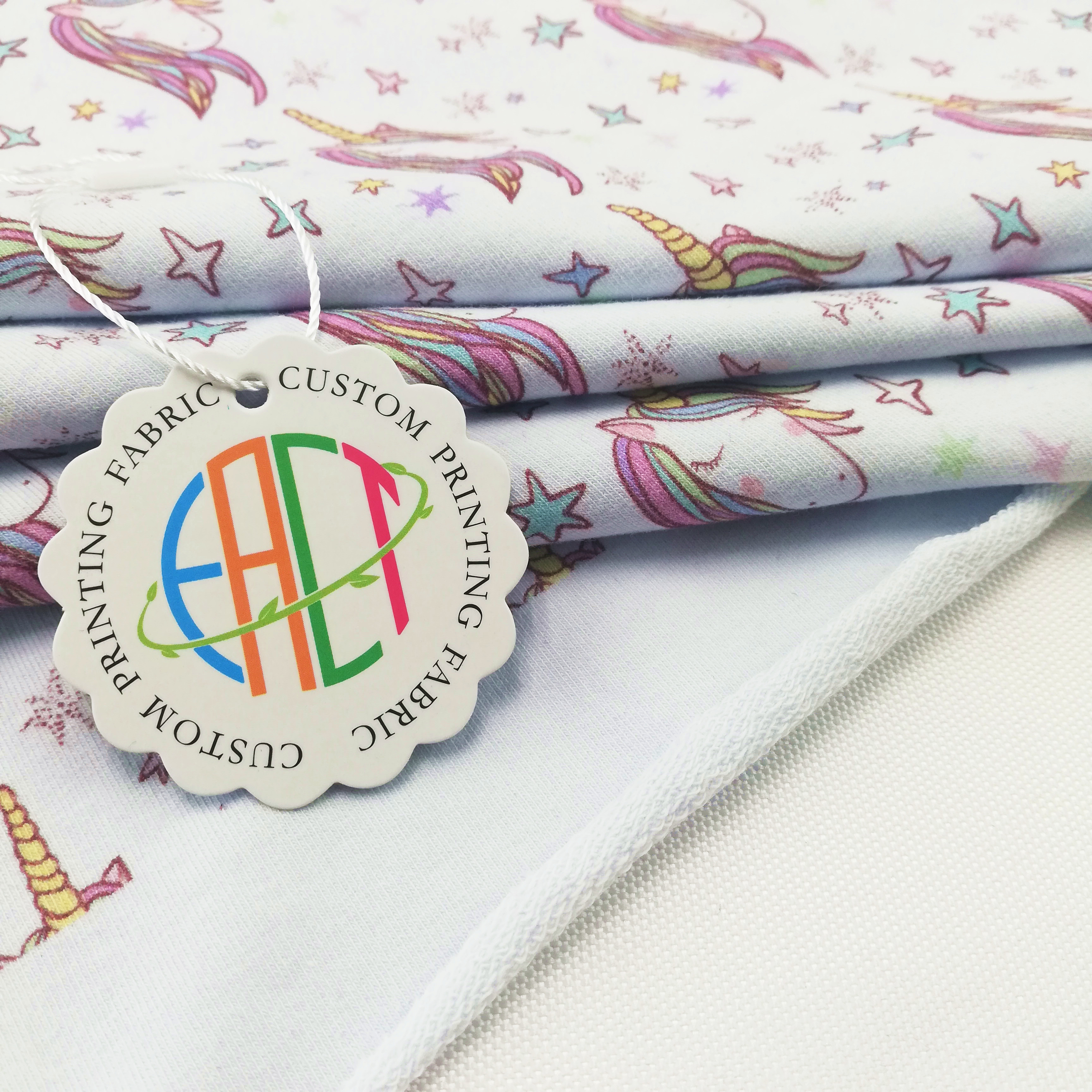 Custom 95%C 5%Sp French Terry Fabric Digital Printed