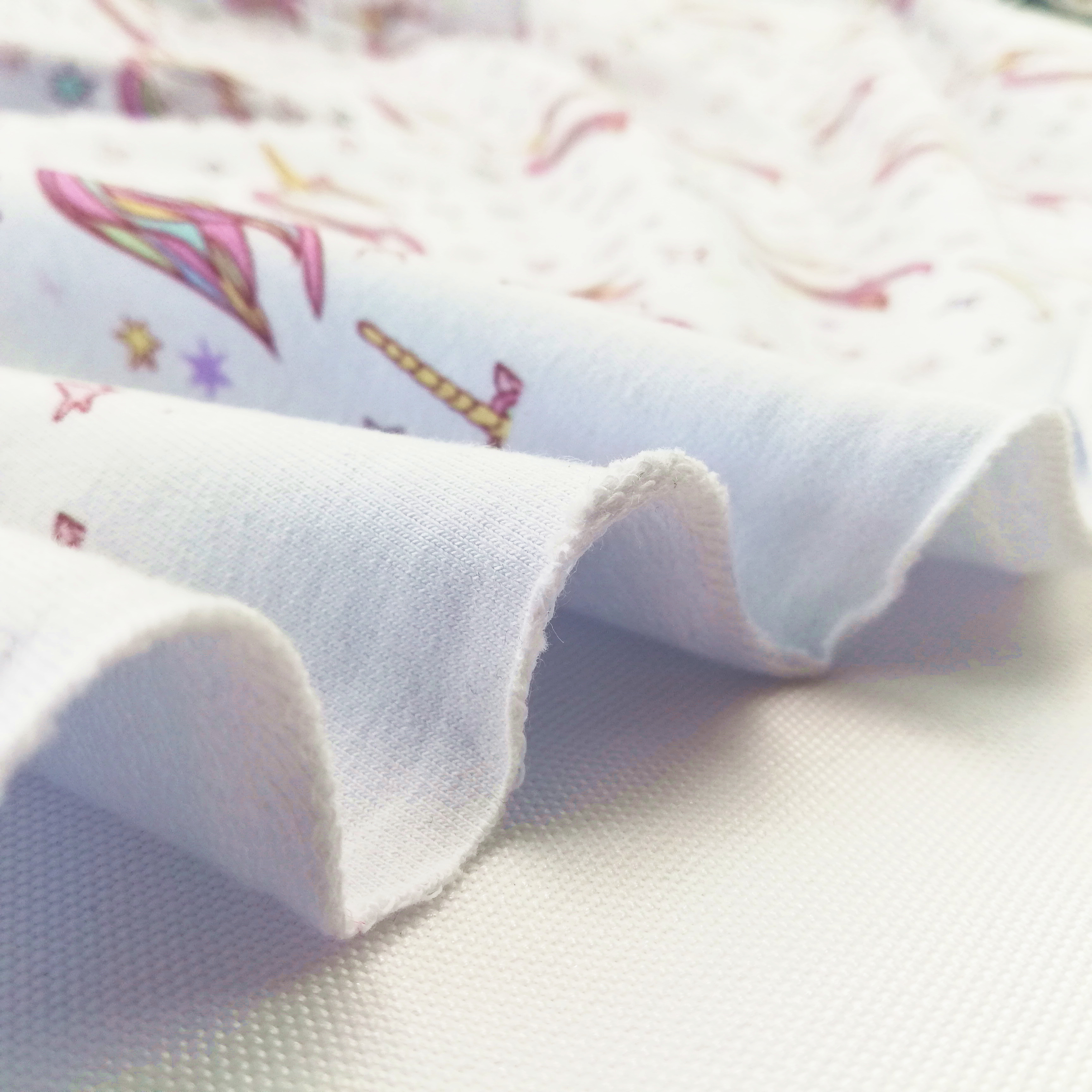 Custom 95%C 5%Sp French Terry Fabric Digital Printed