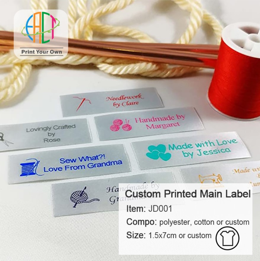 Custom Printed Main Label for Clothing Sewing Accessories