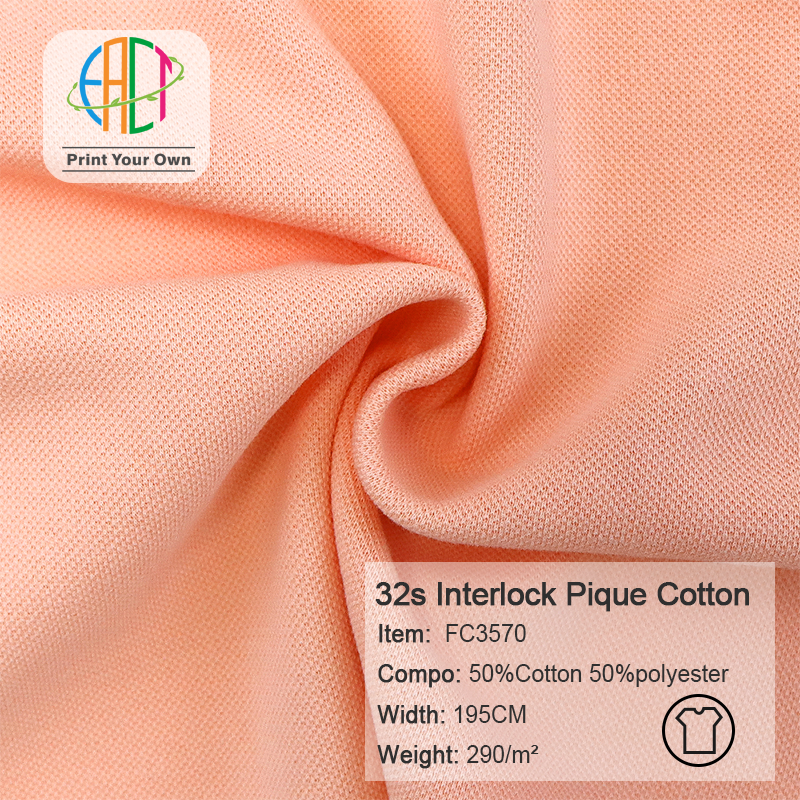 Interlock Pique Fleece Cotton | Fast Shipping
