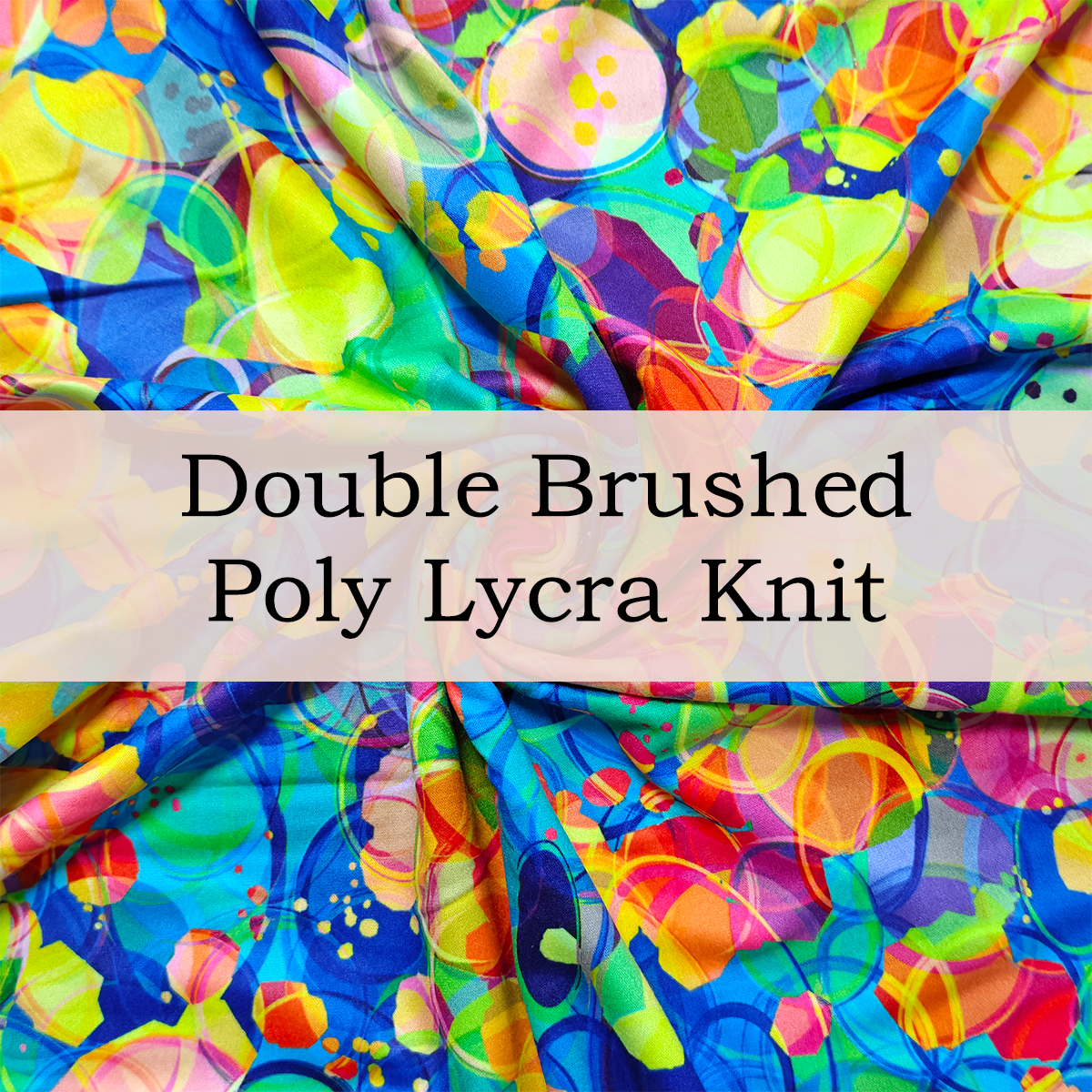 Custom Double Brushed Poly Lycra Knit Fabric | Print your own fabric
